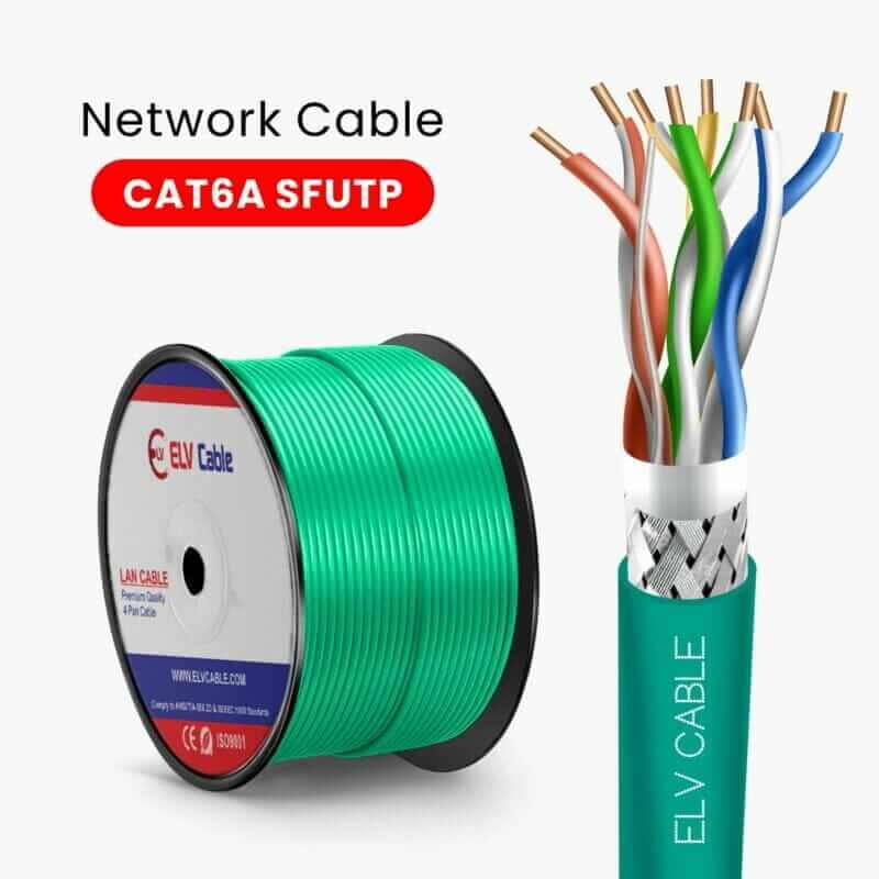 best Cat 6a sf/utp aqua network cable 23 awg 4 twisted pair