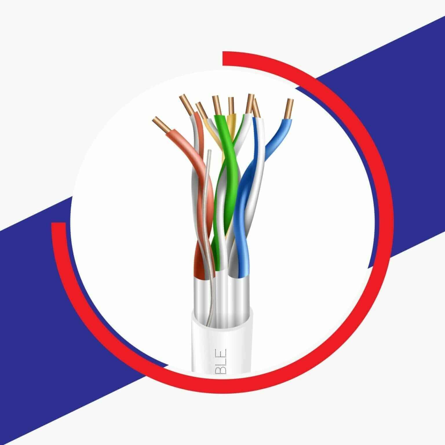 best Cat6 U/Ftp White 23 awg 4 pair cable - ELV Cables UAE
