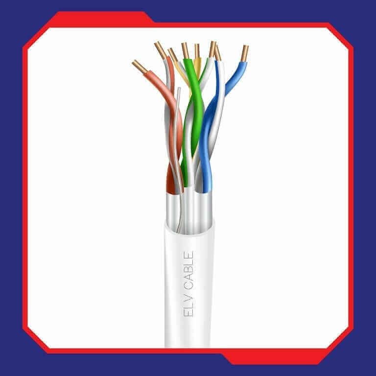 best Cat6 U/Ftp White 23 awg 4 pair cable - ELV Cables UAE