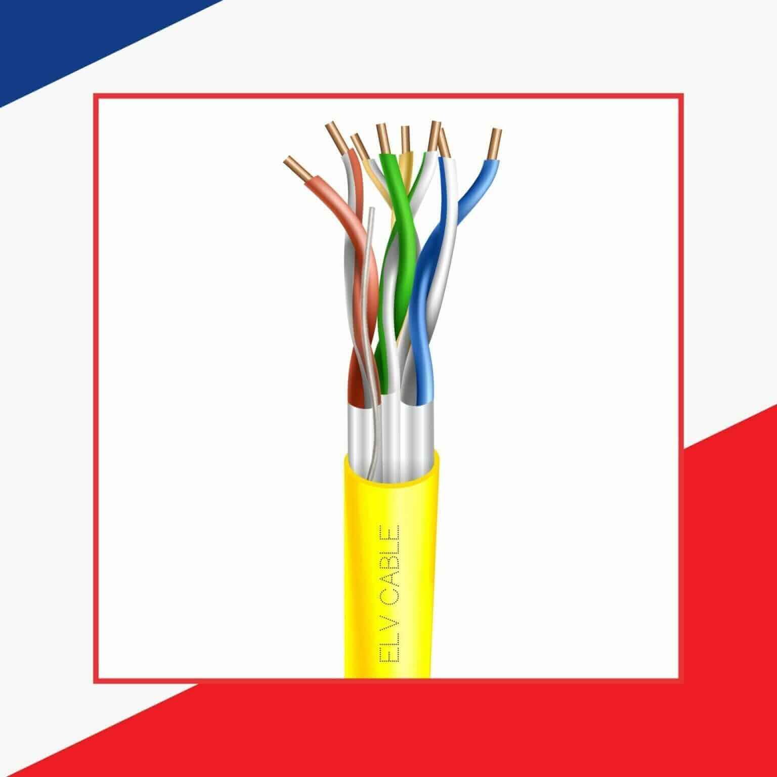 best Cat6 U/Ftp Yellow 23 awg 4 pair 305M - ELV Cables UAE