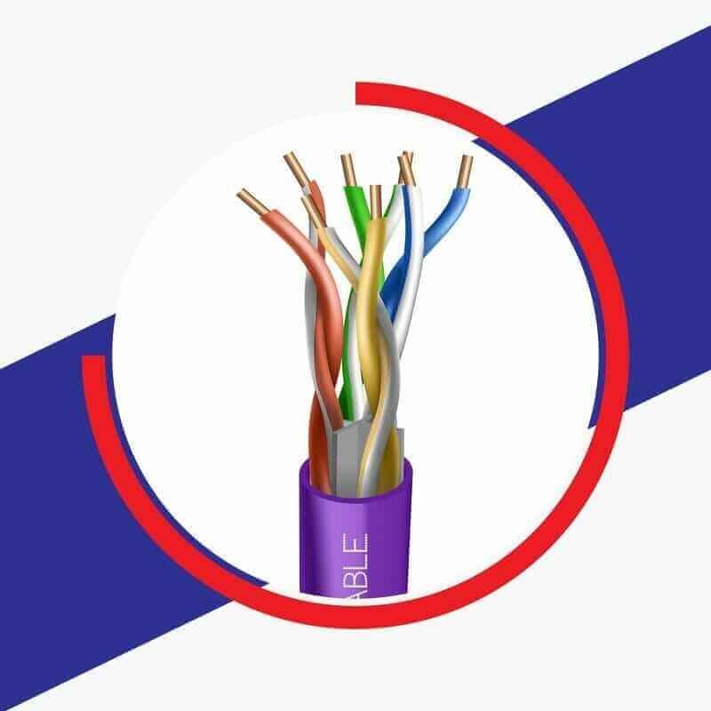 best Cat 6a u/utp violet lan cable 23 awg 4 twisted pair