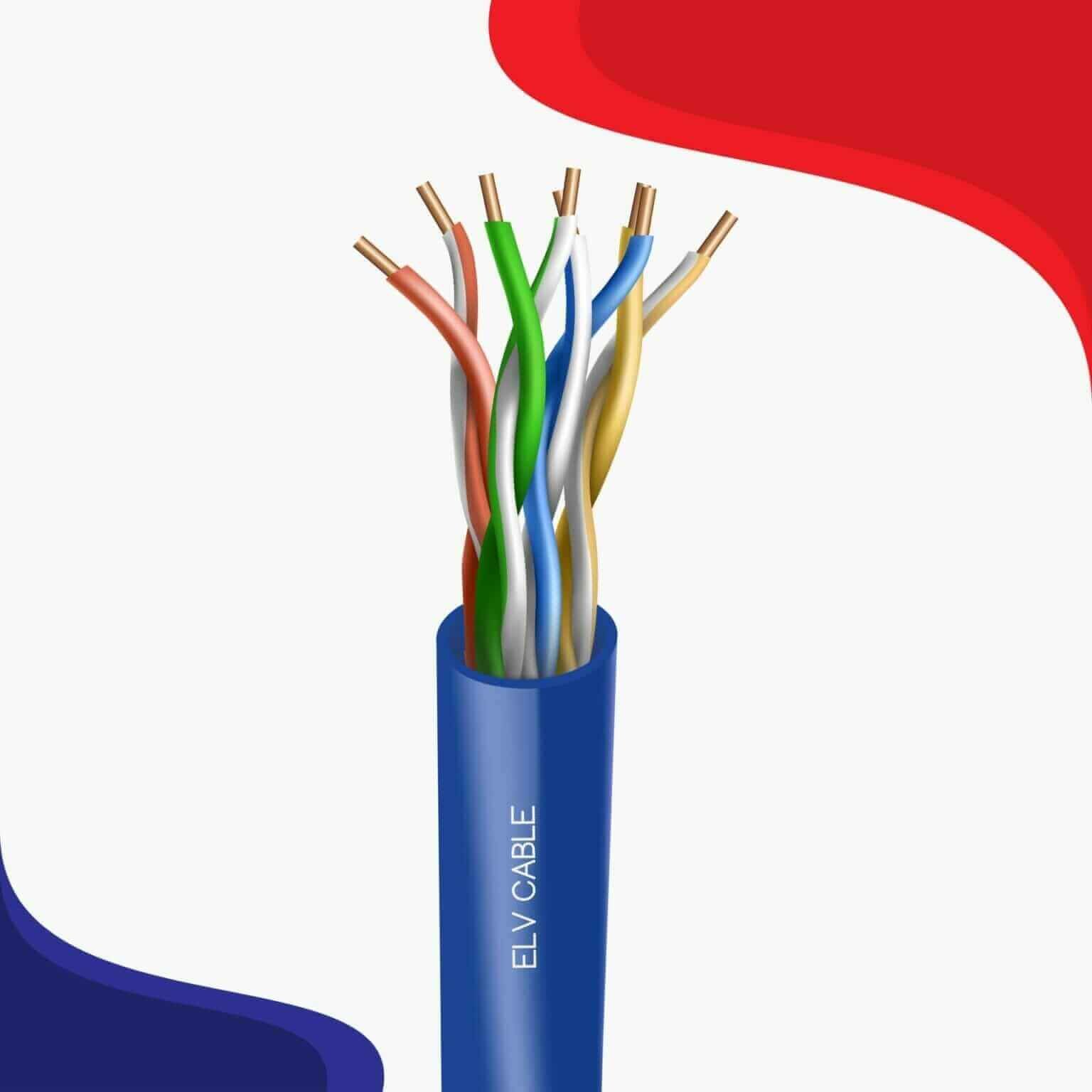 best Cat5e cable blue Utp 23 awg 4 twisted - ELV Cables UAE