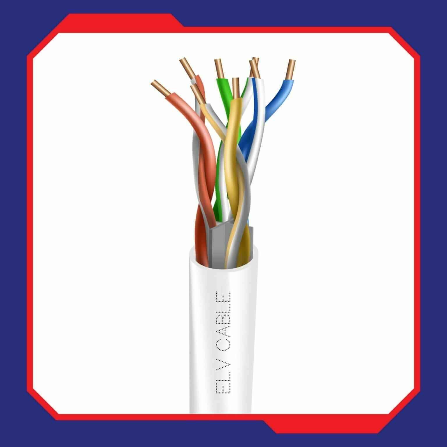 best Cat6 Utp 23 awg 4 pair cables 305M White Color uae