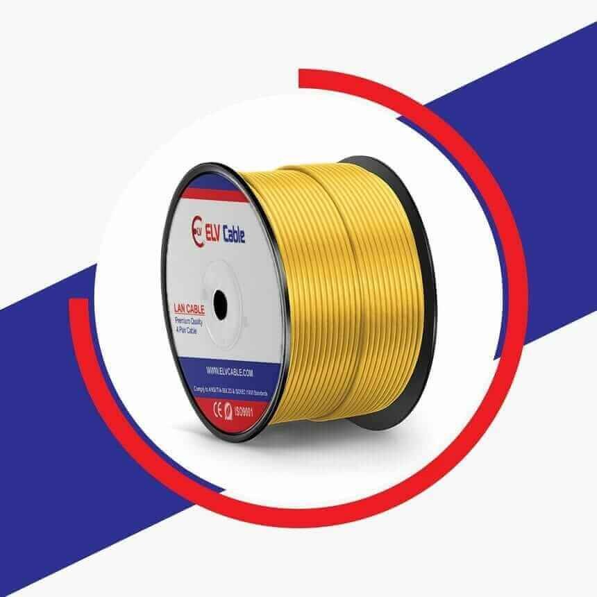 best Cat 6a sf/utp yellow network cable 23 awg 4 twisted